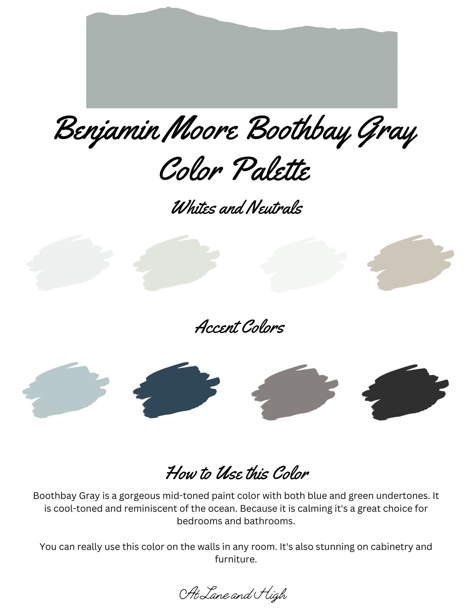 Boothbay Gray by Benjamin Moore Whole Home Color Palette - Interior ...