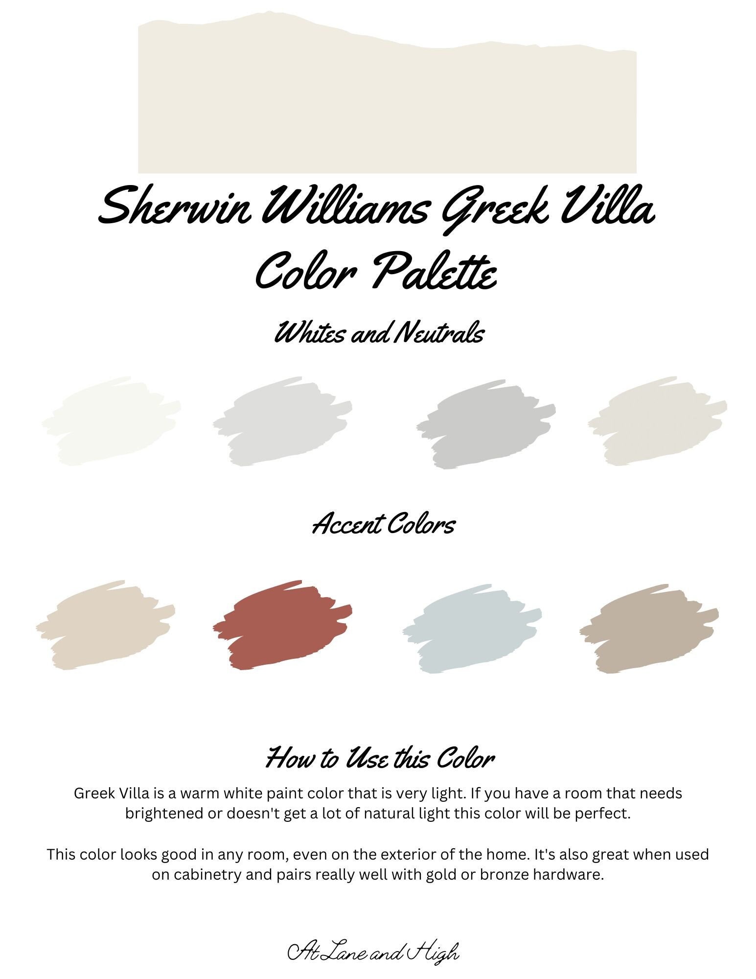 Greek Villa by Sherwin Williams Whole Home Color Palette - Interior ...