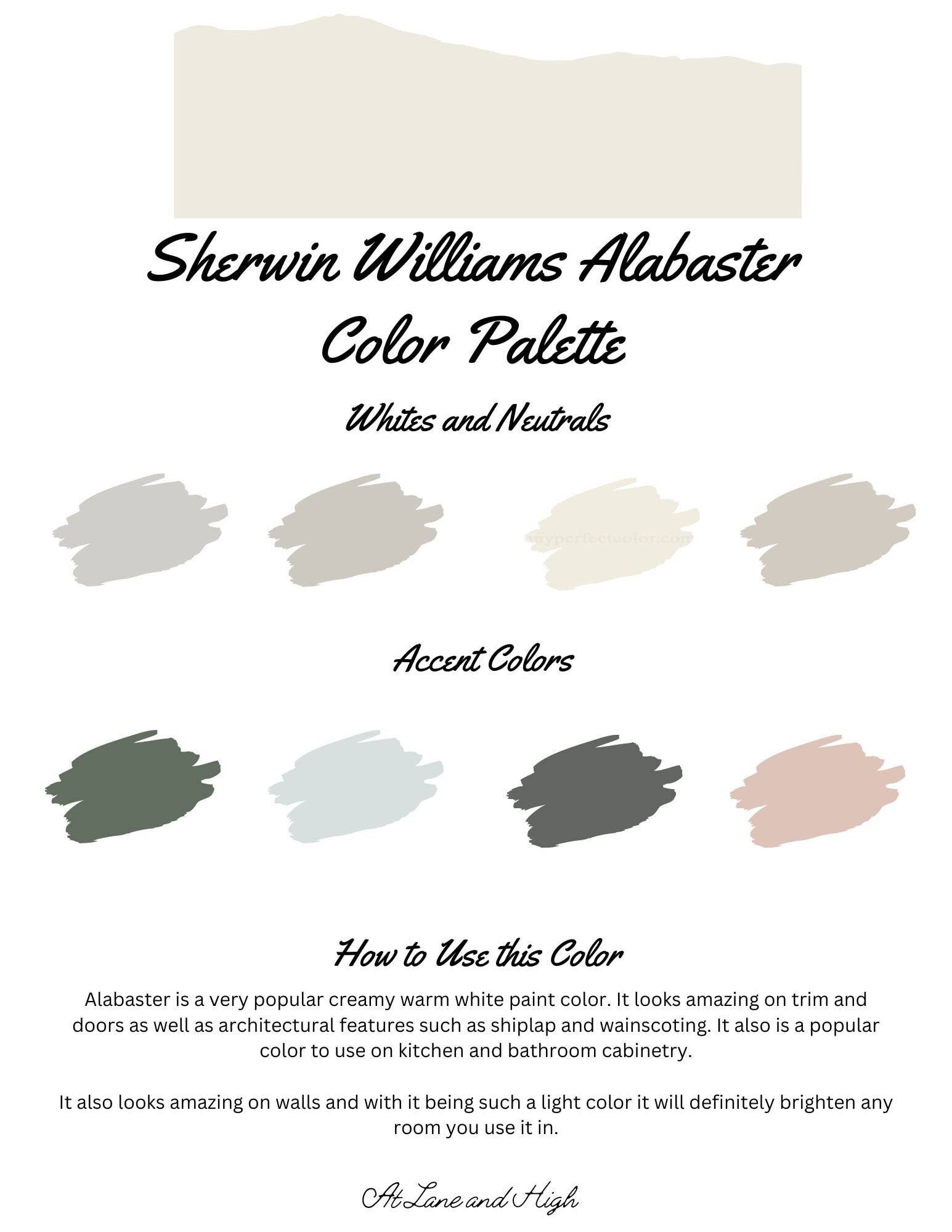 Alabaster by Sherwin Williams Whole Home Color Palette - Interior Paint ...