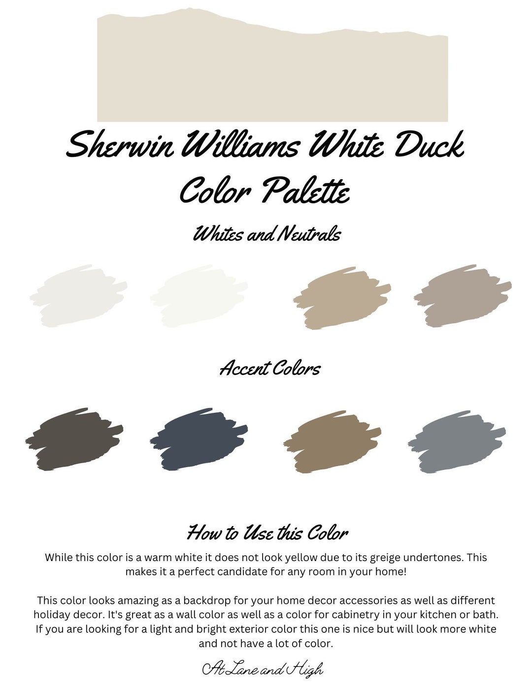 White Duck by Sherwin Williams Whole Home Color Palette - Interior ...