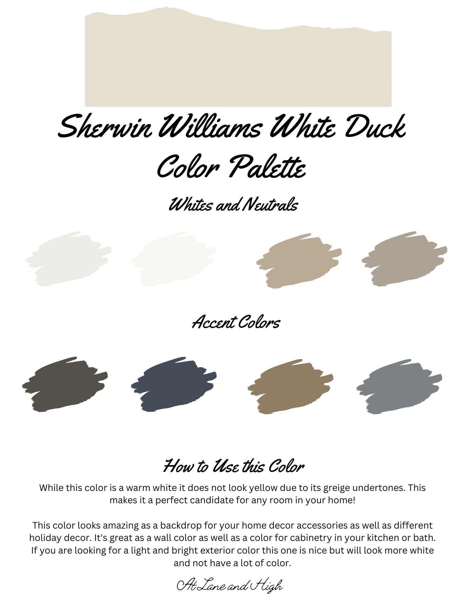 White Duck by Sherwin Williams Whole Home Color Palette - Interior ...