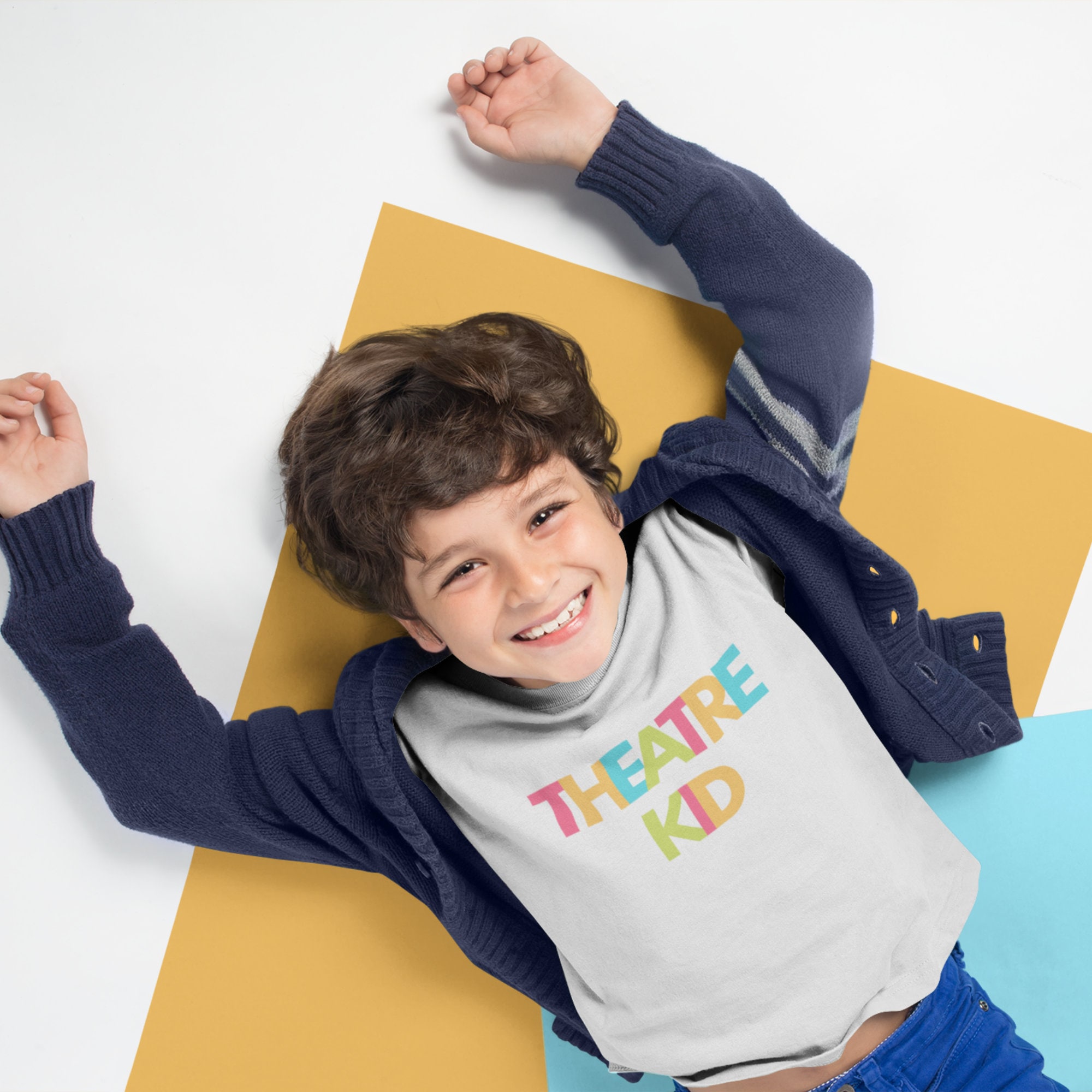 Theatre Kid T-shirt, Multicolor Kids Shirt, Child Theater Shirt, Gender ...