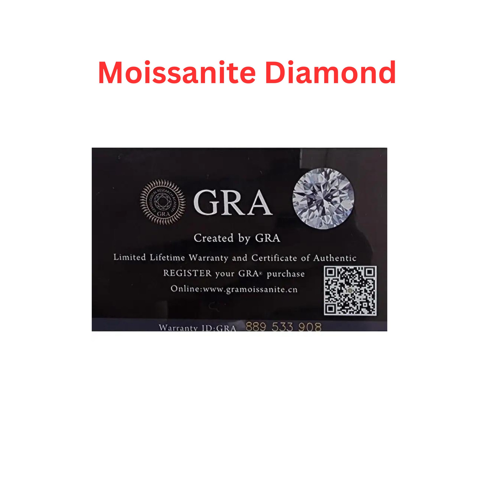GRA Certified Loose DVVS1 Round Cut Moissanite Diamond All Sizes 5mm ...