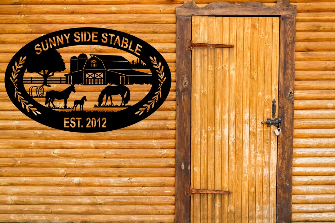 Custom Metal Sign, Horse Sign, Farm Sign, Stable Sign, Horse, Custom ...