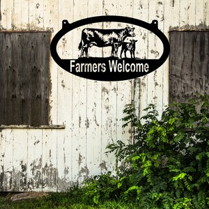 Custom Metal Sign, Cow Calf Sign , Farm Sign, Barn Sign, Cows , Custom ...