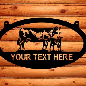 Custom Metal Sign, Cow Calf Sign , Farm Sign, Barn Sign, Cows , Custom ...