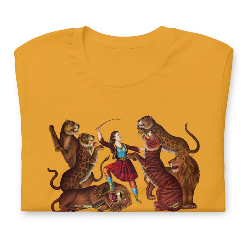 Female Lion Tamer Vintage Circus Image Graphic Tee - Etsy