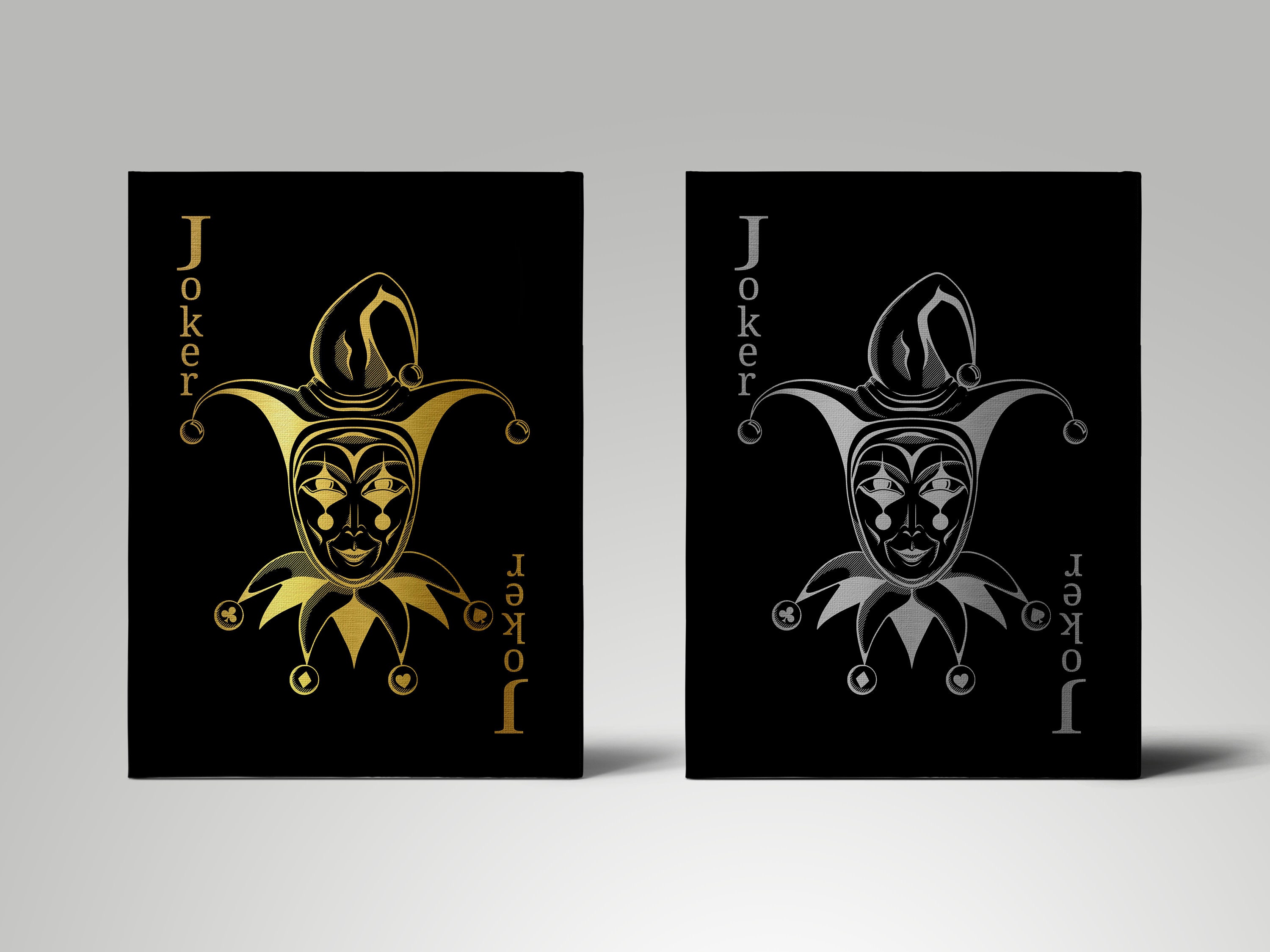 Gold/silver Joker Playing Card Canvas Art, Poker Wall Decor - Etsy