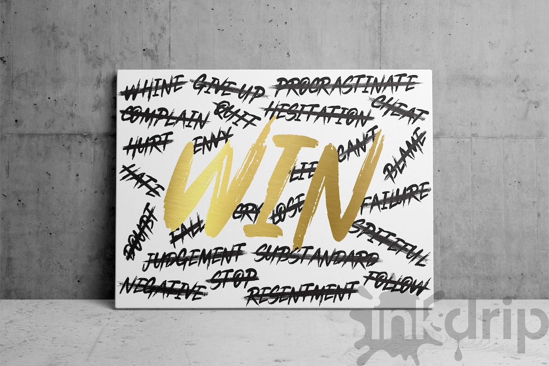 WIN Canvas Art / Motivational Canvas / Hustle Art / Entrepreneur Art ...