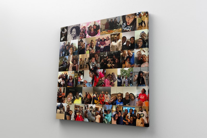 Personalised Collage Canvas / Custom Photo Canvas/ Montage Framed ...