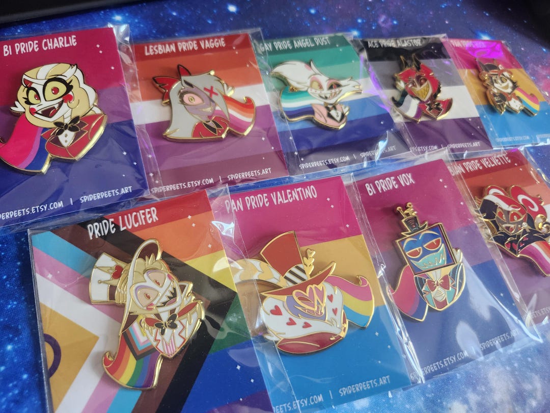 LIMITED 2024 Hazbin Hotel Pride Flagge Emaille Pins Fan Made - Etsy.de