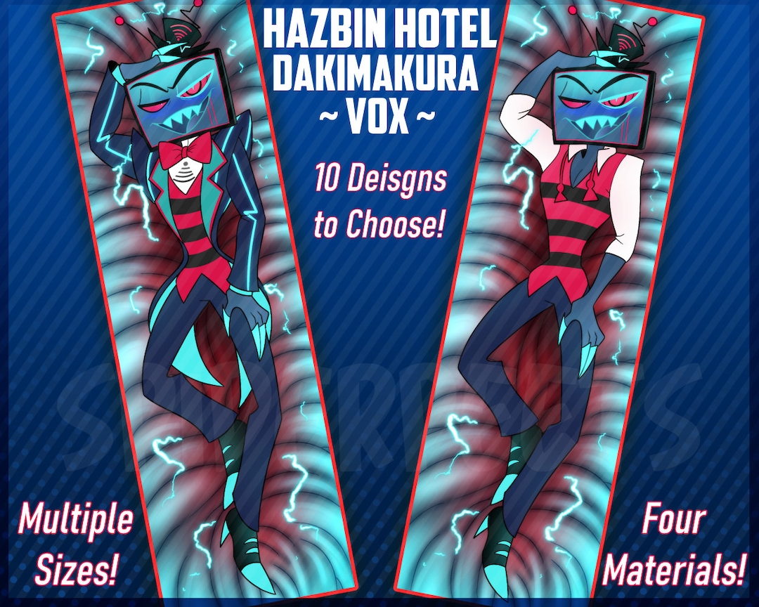 Hazbin Hotel Vox Dakimakura Body Pillowcase fan Made - Etsy UK