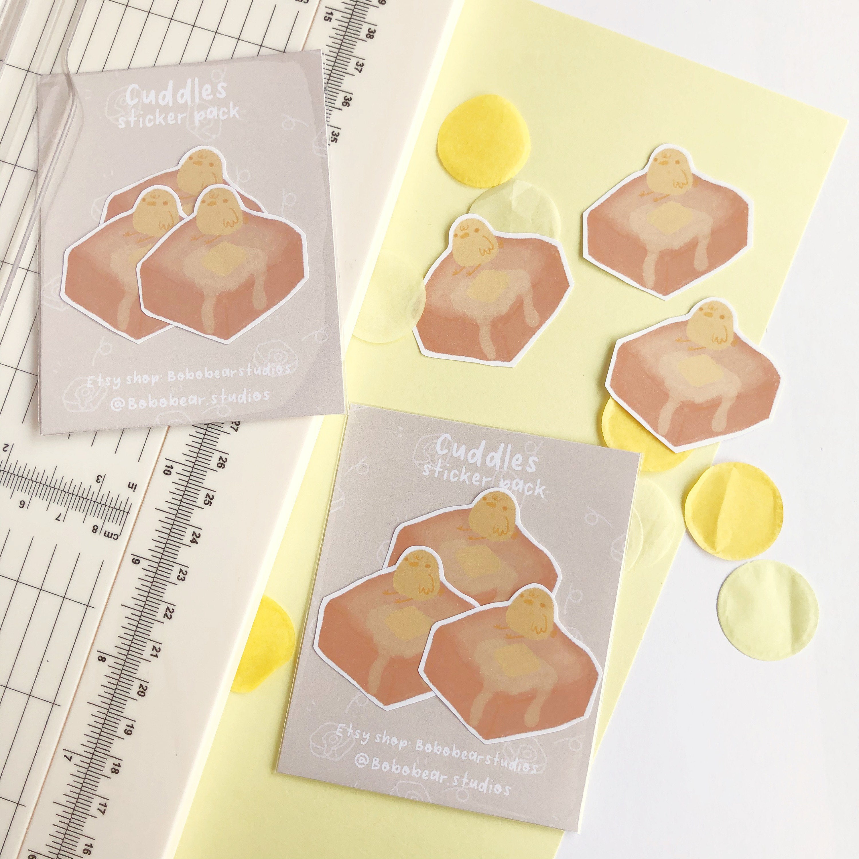 Cuddles sticker pack matte non-weatherproof stickers | Etsy