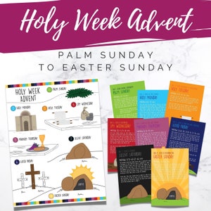 Holy Week Advent, Resurrection Easter Story, Holy Week Advent Instant ...