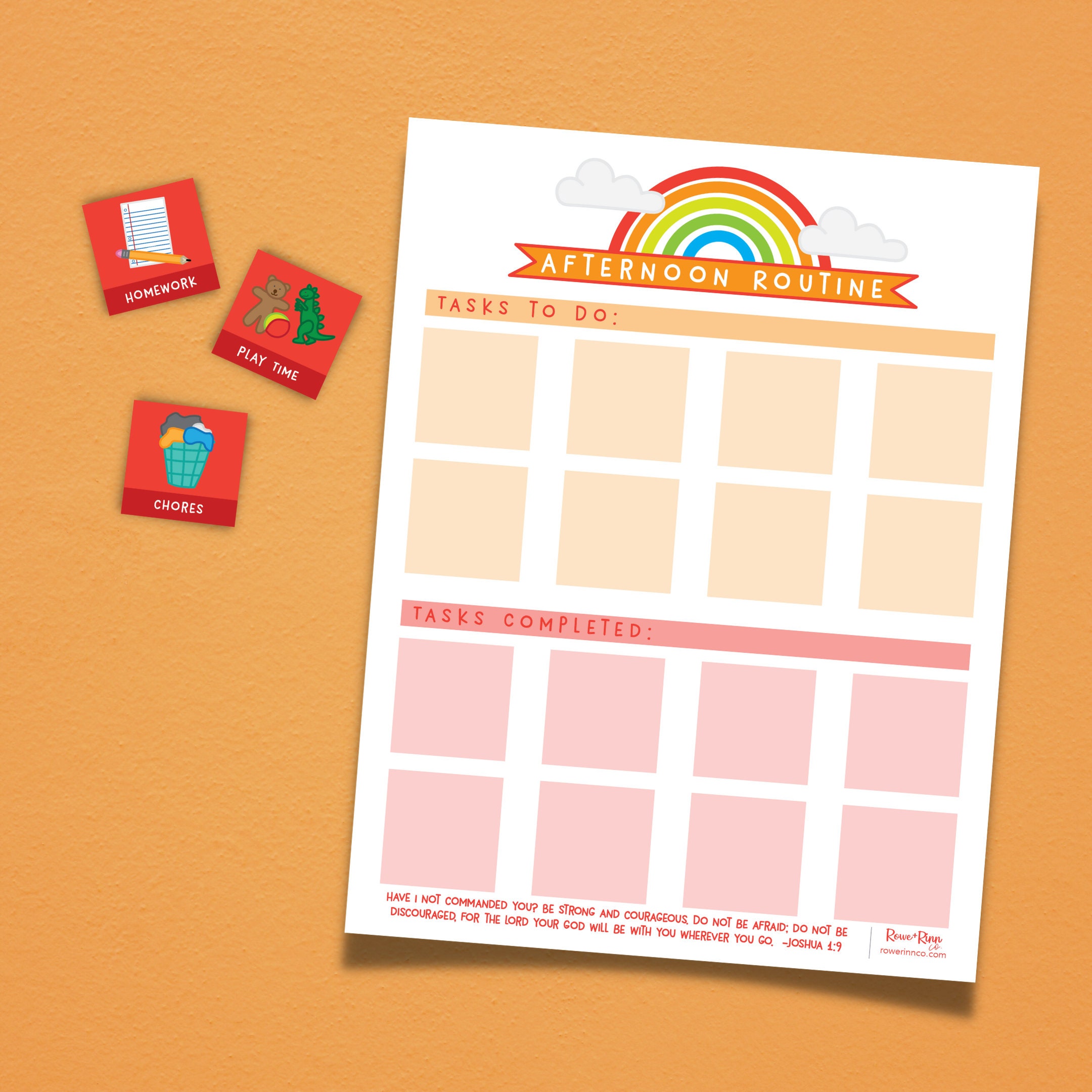 Kids Morning Afternoon Evening Routine Chart, Daily Routine Cards ...