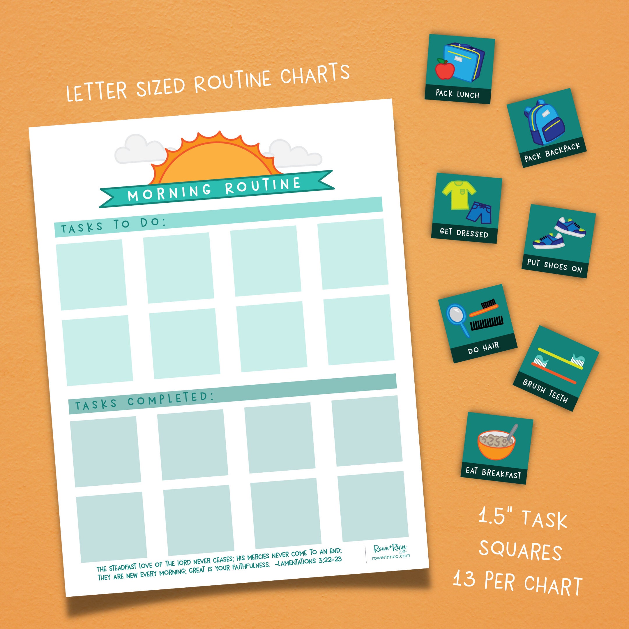 Kids Morning Afternoon Evening Routine Chart, Daily Routine Cards ...