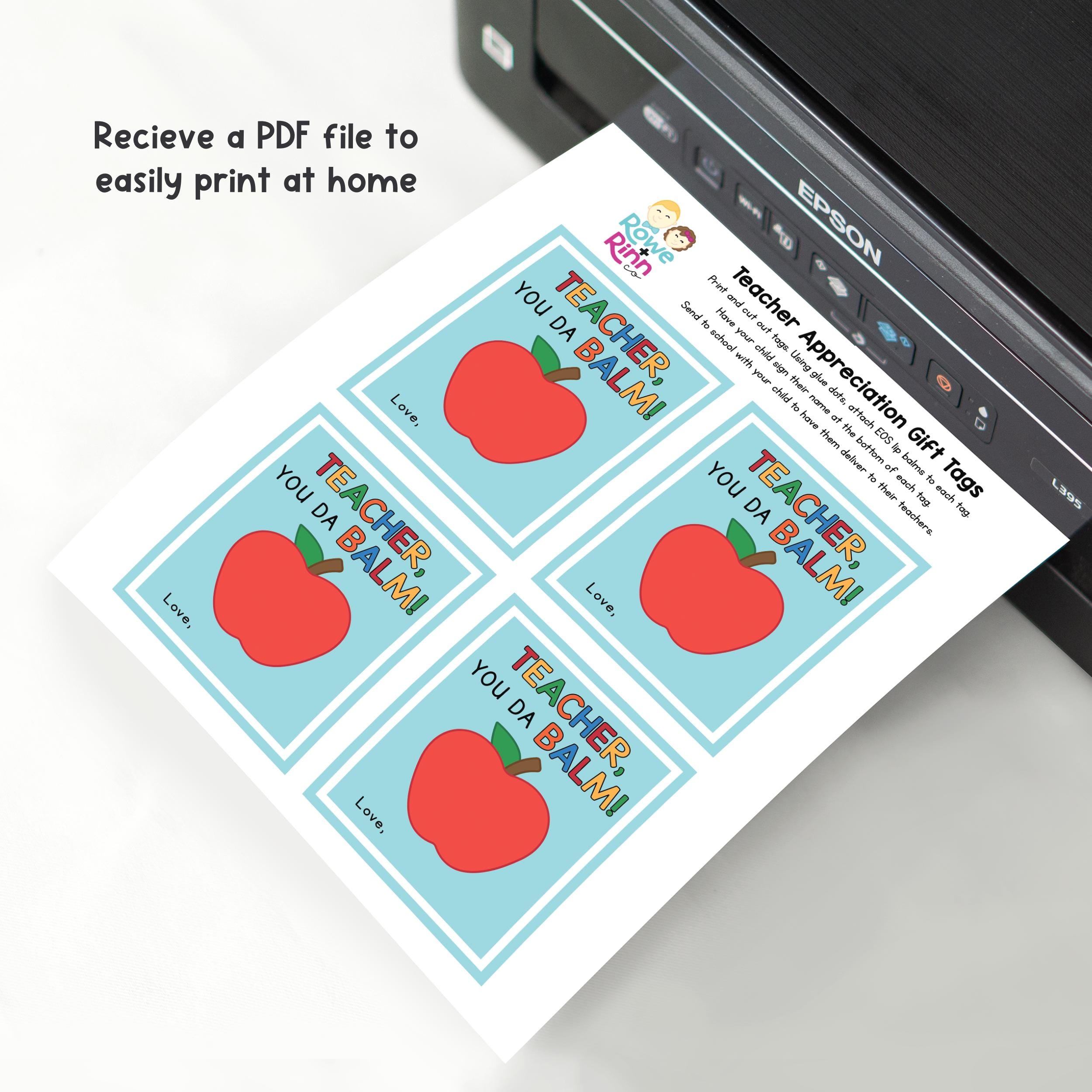 You're the Balm Tags Printable, Teacher Appreciation, Staff ...