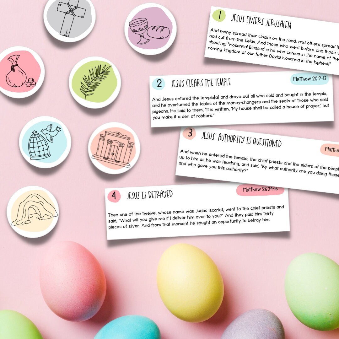 Holy Week Resurrection Eggs, Resurrection Eggs Instant Download, Holy ...