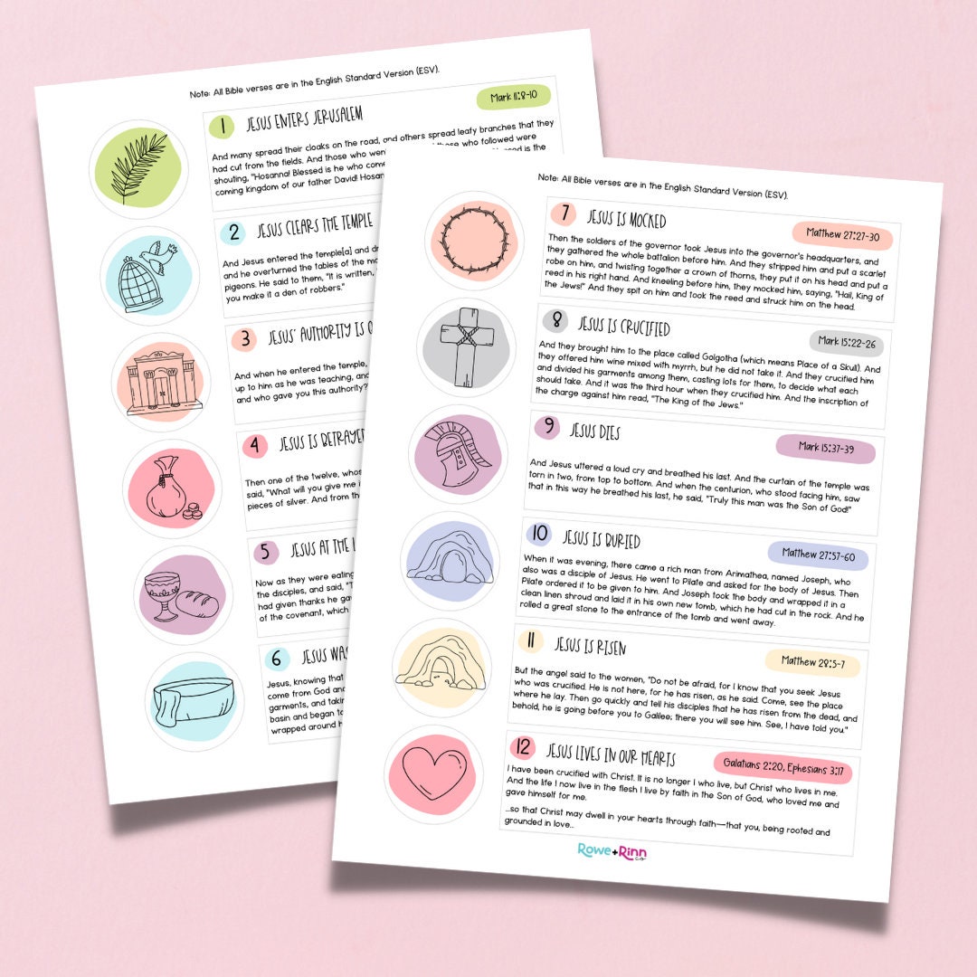 Holy Week Resurrection Eggs, Resurrection Eggs Instant Download, Holy ...