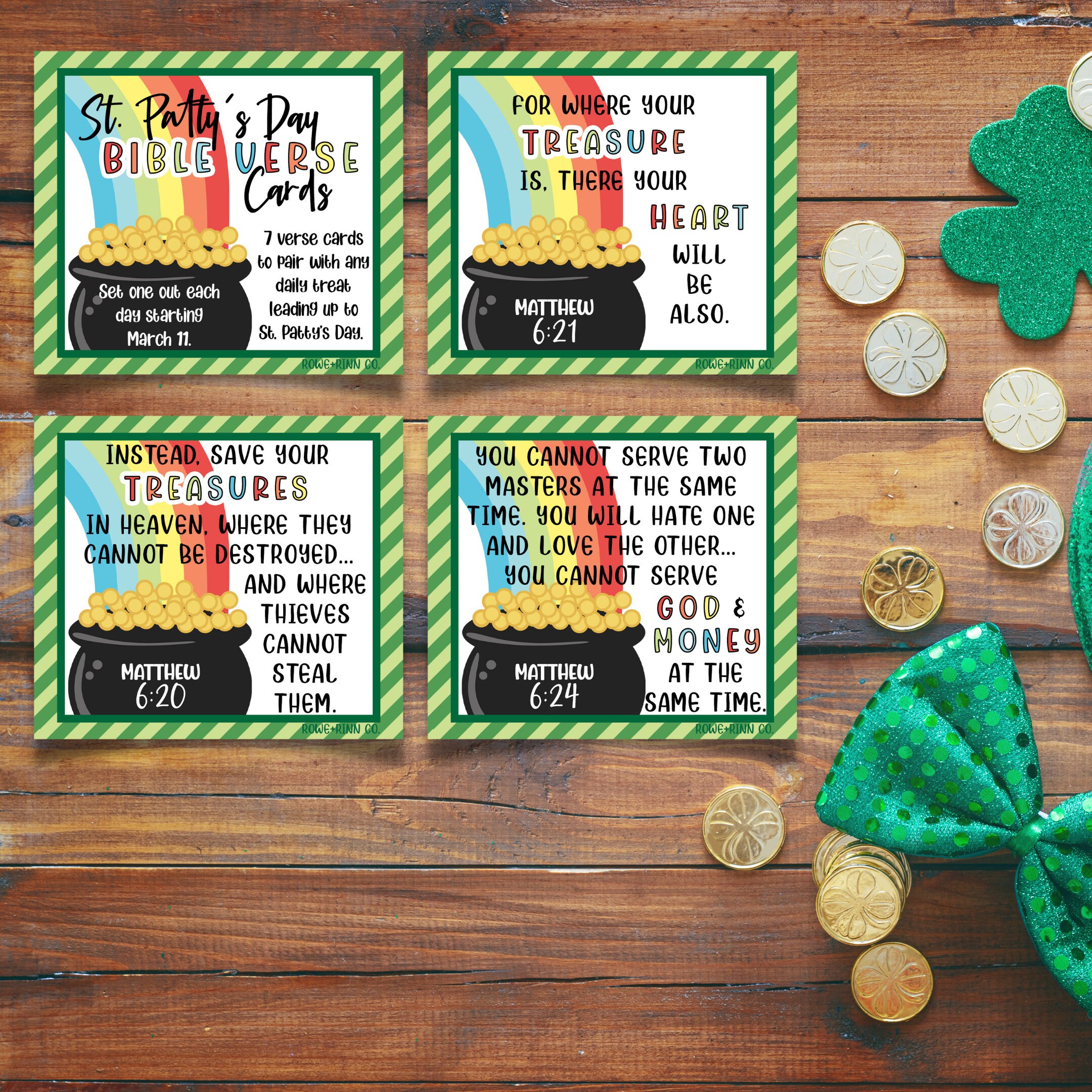 Treasure Scripture Cards | INSTANT DOWNLOAD | St. Patty's Bible Verses ...
