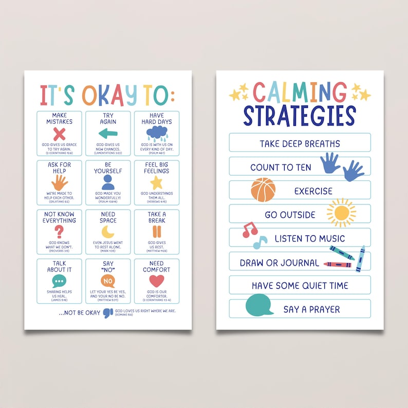 Biblical Calming Corner Kit: Christian Scripture Posters for Kids (PDF ...