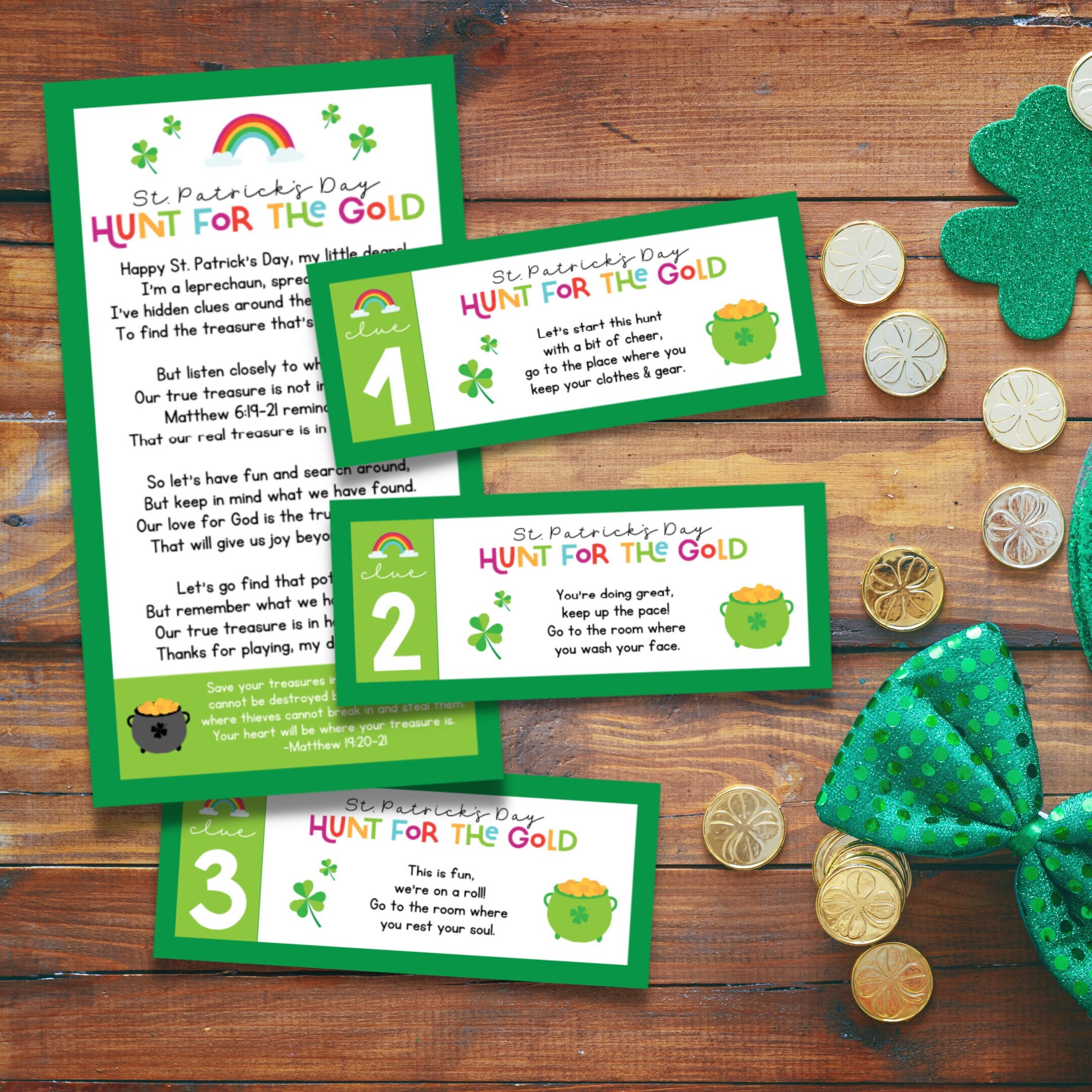 St. Patrick's Day "hunt for the Gold" Scavenger Hunt | INSTANT DOWNLOAD ...