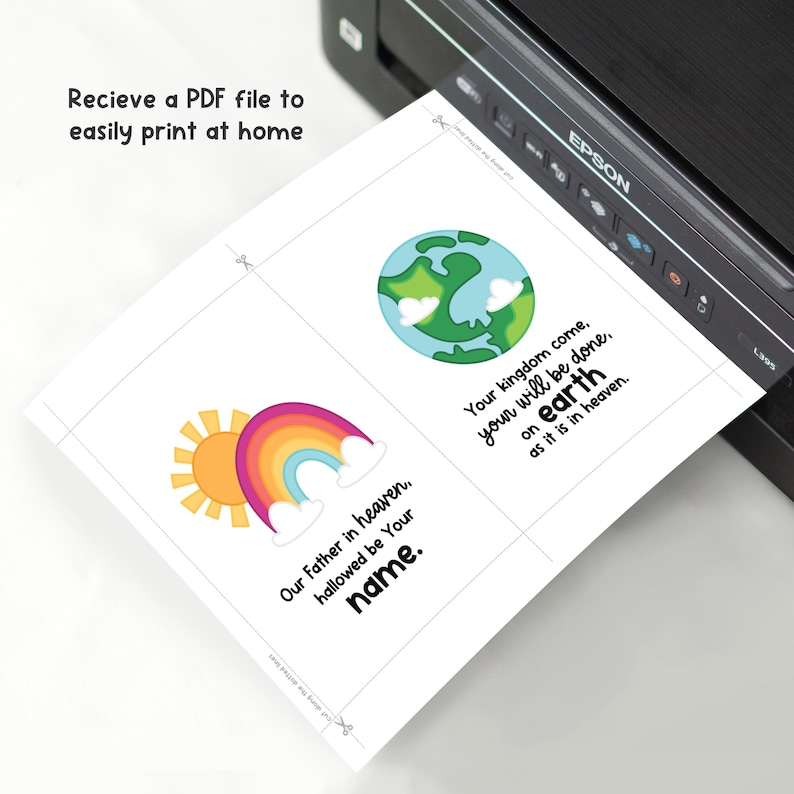Lord's Prayer Flashcards | Christian Scripture Learning (digital ...