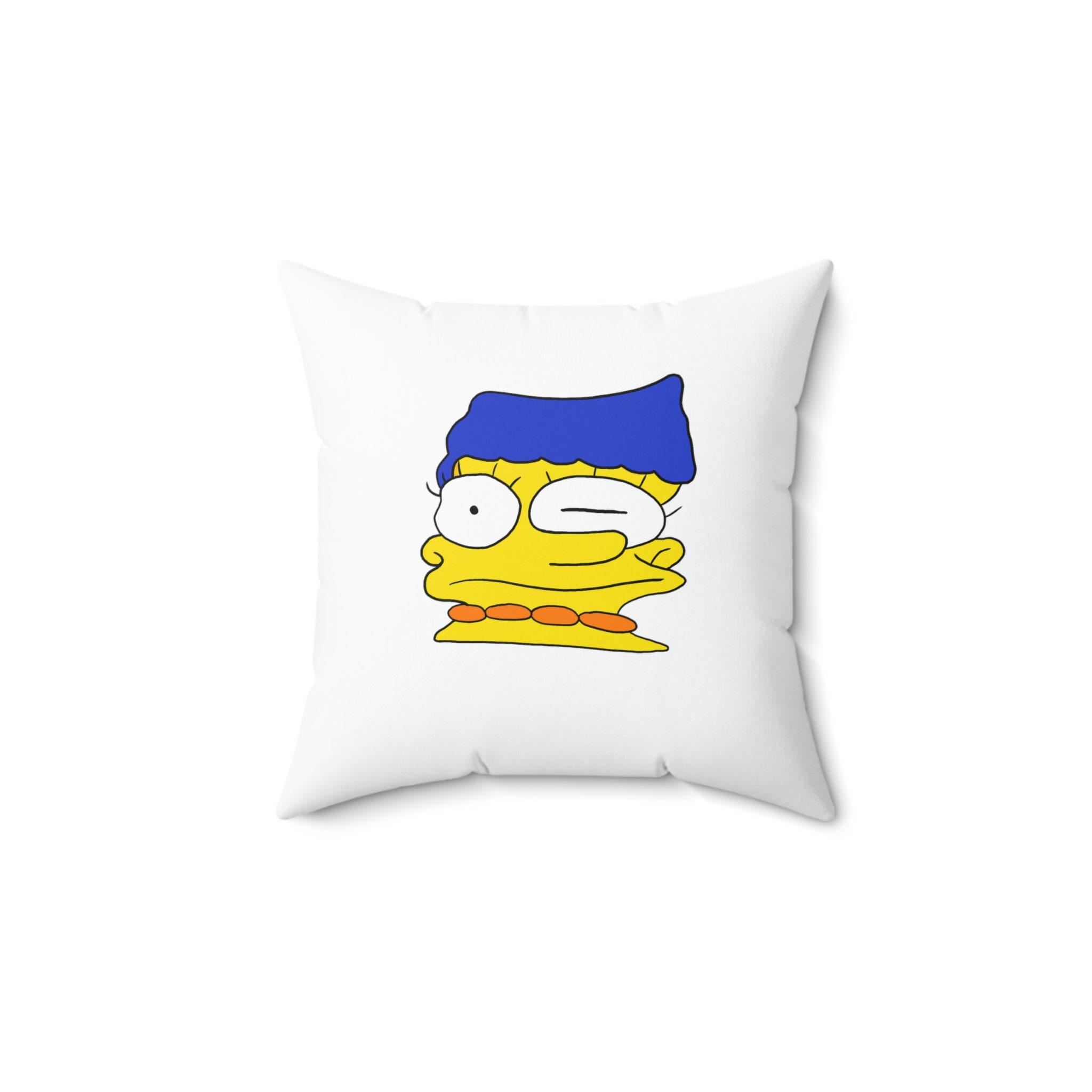 The Simpsons Themed Marge Smeer - Spun Polyester Square Pillow - Etsy