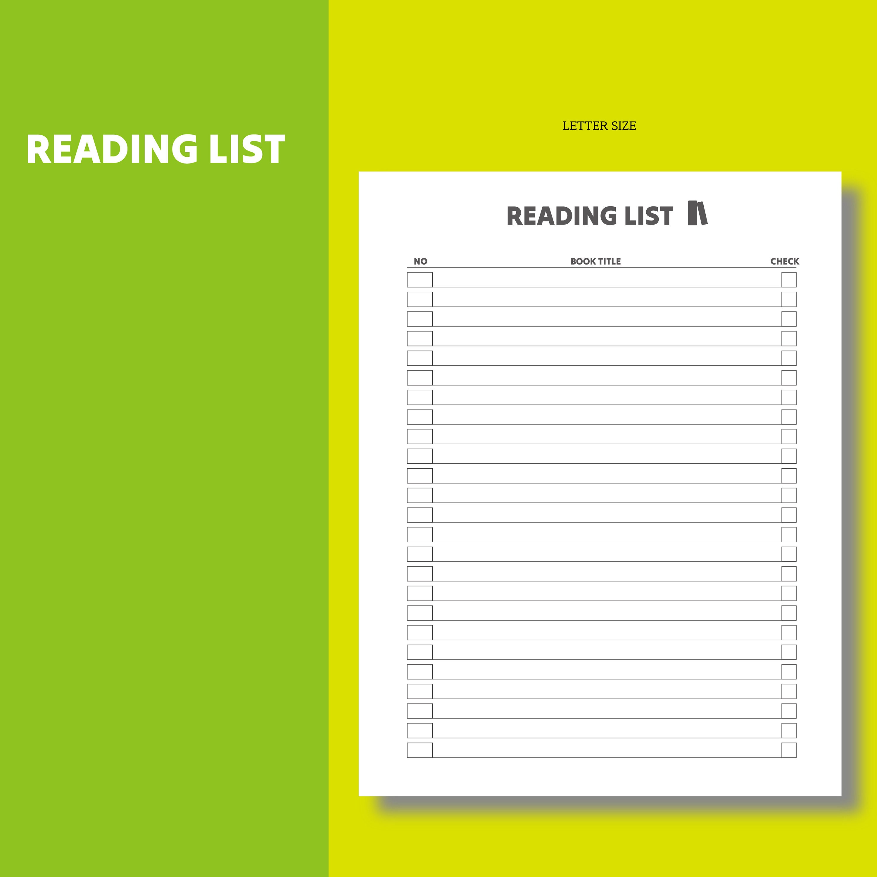 Reading List,book List Printable,books to Read, Book Tracker,reading ...