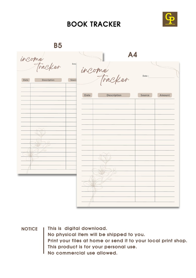 Reading Tracker Printable, Bookshelf Reading Log A4 B5 Letter, Book ...