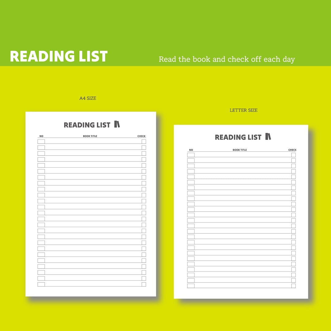 Reading List,book List Printable,books to Read, Book Tracker,reading ...