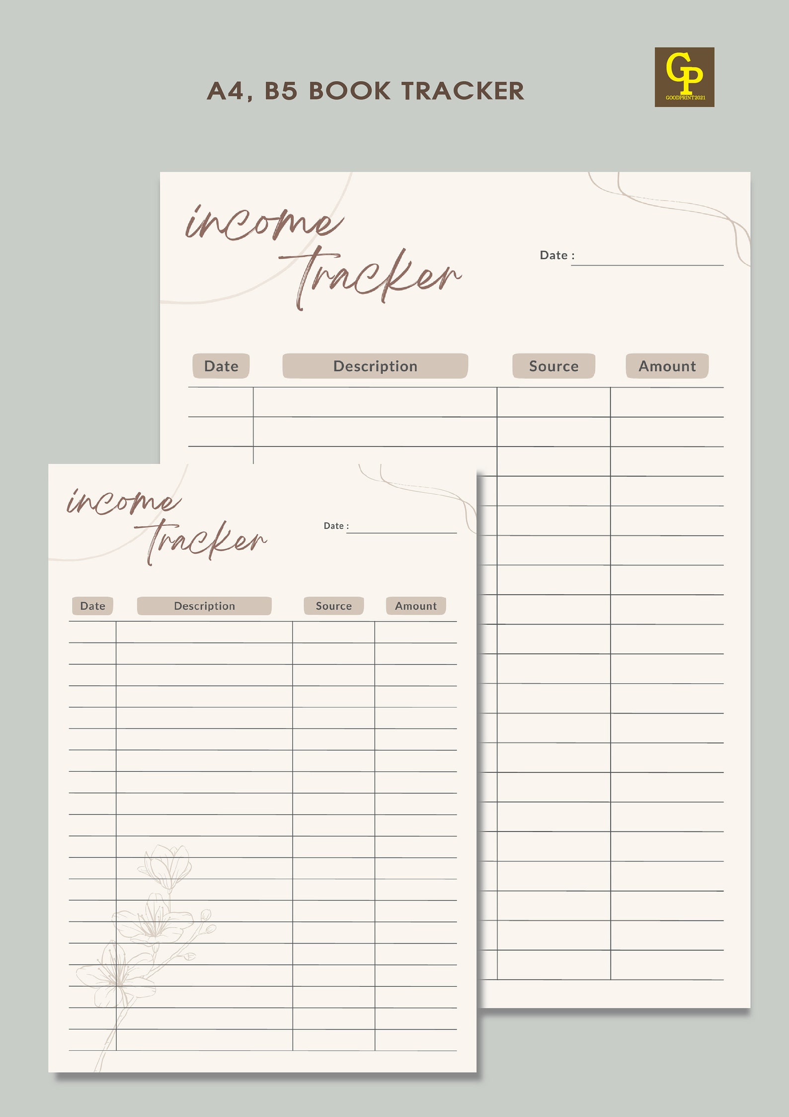 Reading Tracker Printable, Bookshelf Reading Log A4 B5 Letter, Book ...