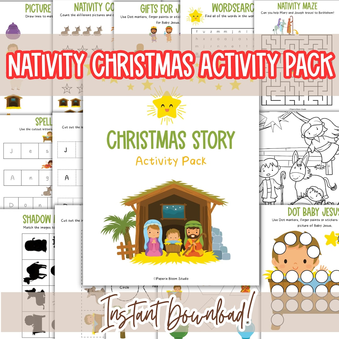 Christmas Nativity Activities for Kids, Christian Christ-centered ...