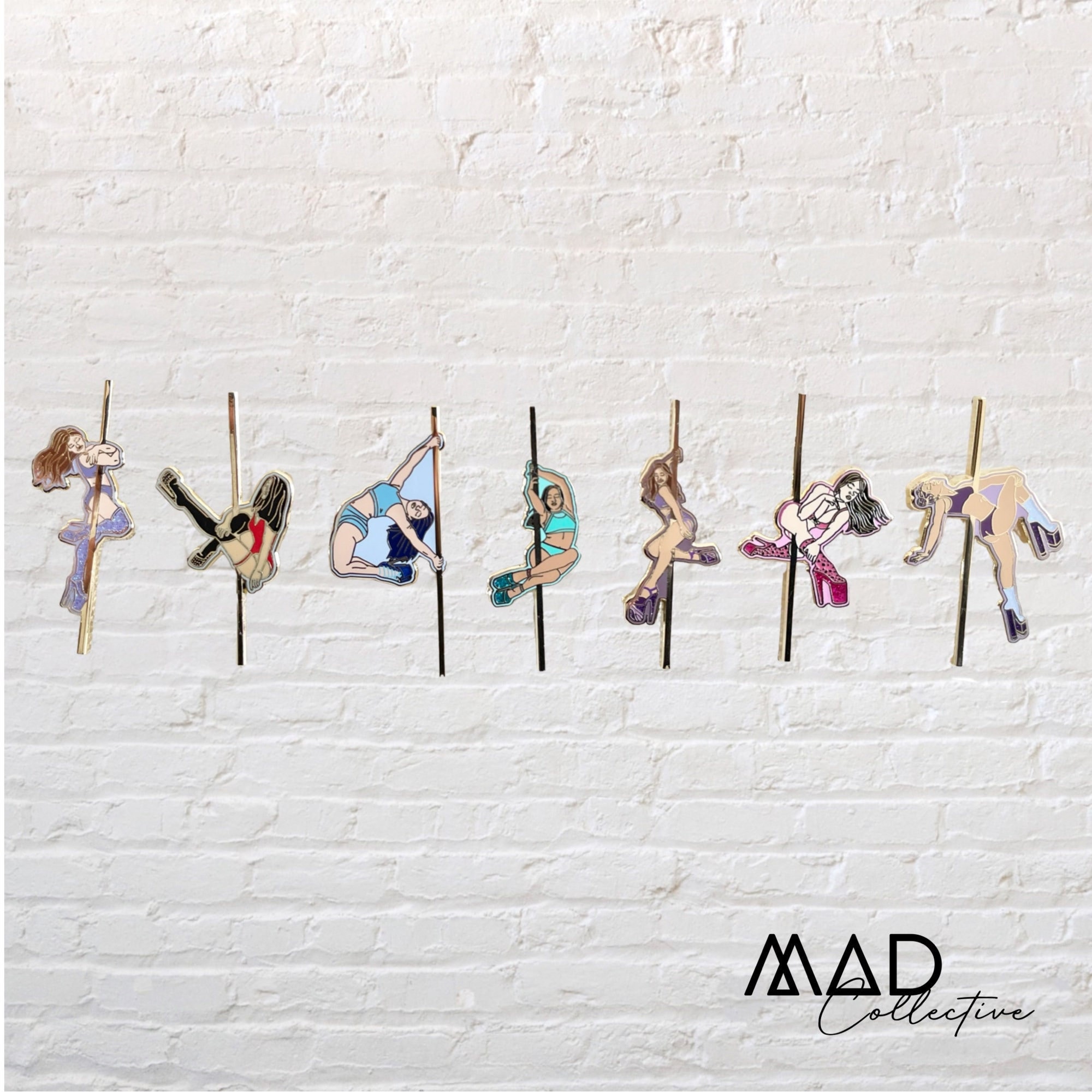 Pole Dancer Glitter Enamel Pin - Bundle - Etsy