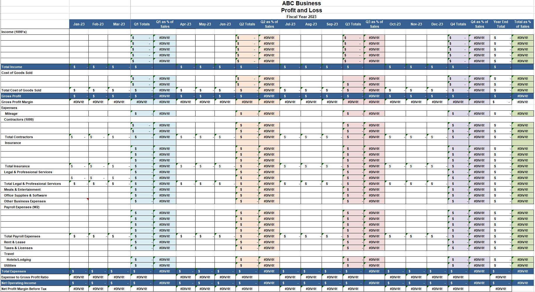 Business Expense Tracker | Business Excel Tracker | Small Business ...
