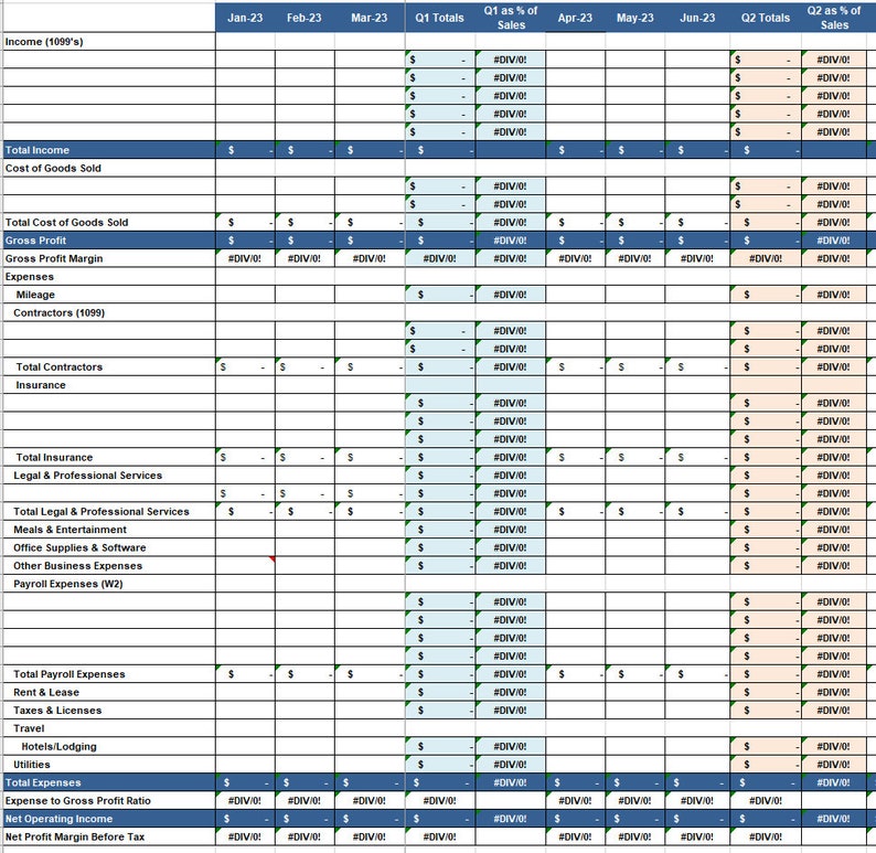 Business Expense Tracker | Business Excel Tracker | Small Business ...
