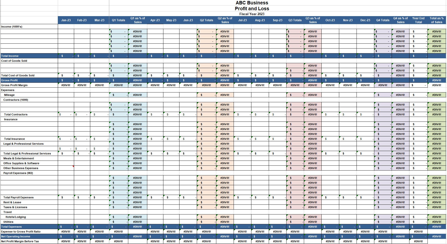 Business Expense Tracker Business Excel Tracker Small Business Excel ...