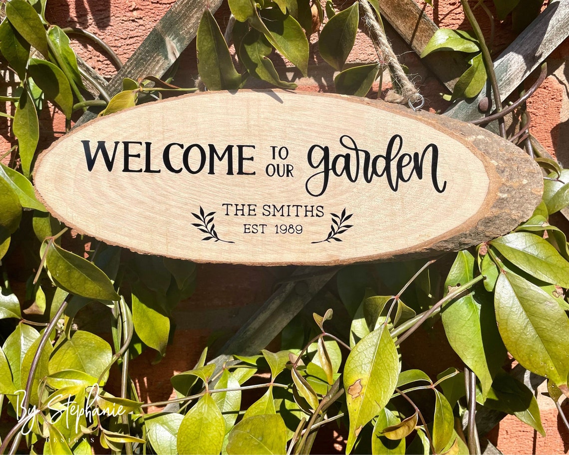 Personalised Garden Sign Wooden Garden Plaque Garden Ts Etsy
