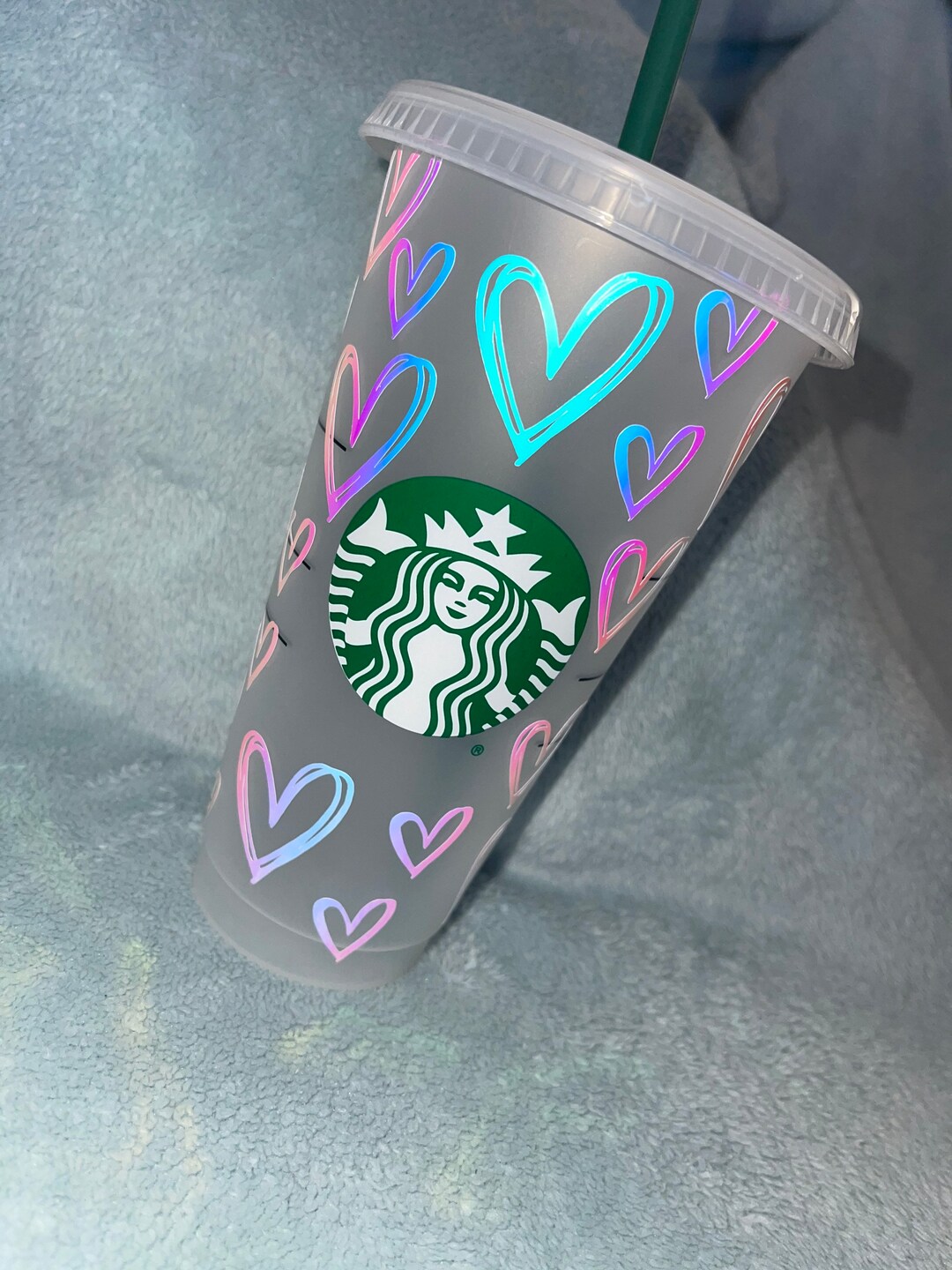 Starbucks Handwritten Heart Cold Cup - Etsy