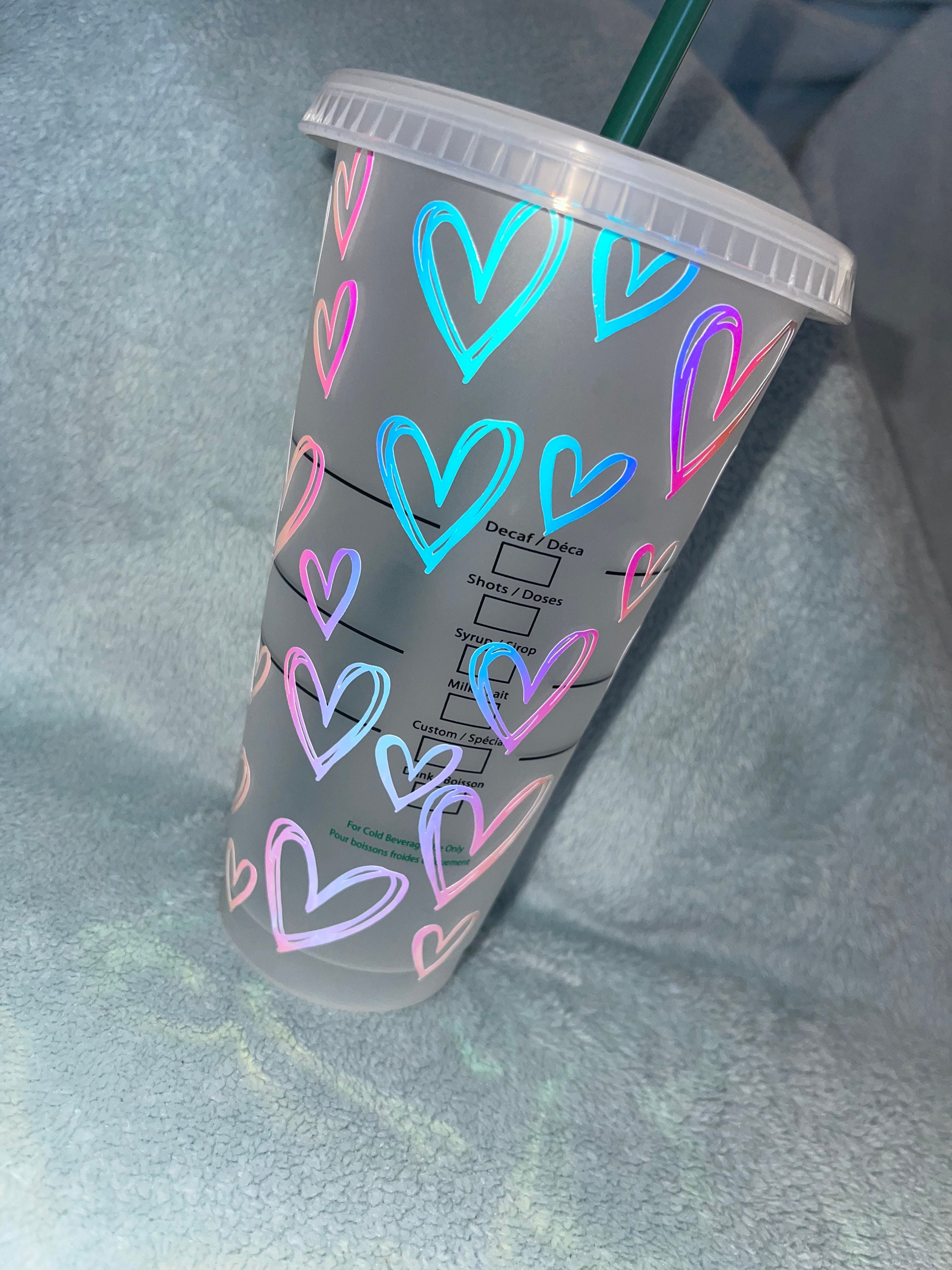 Starbucks Handwritten Heart Cold Cup - Etsy