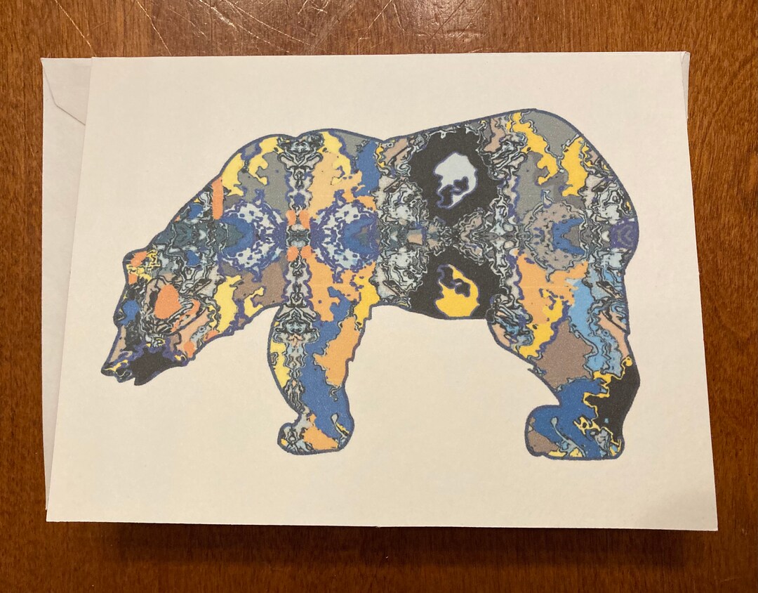 Blue Bear Card - Etsy