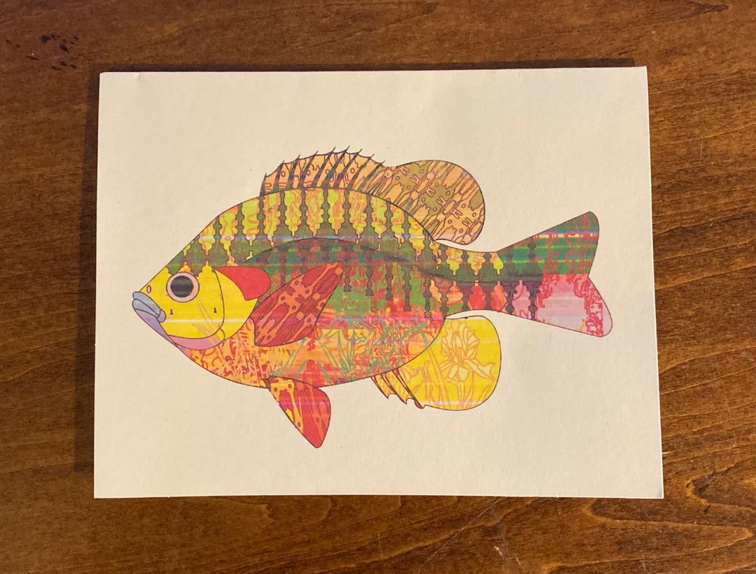 Yellow Sunfish Card - Etsy