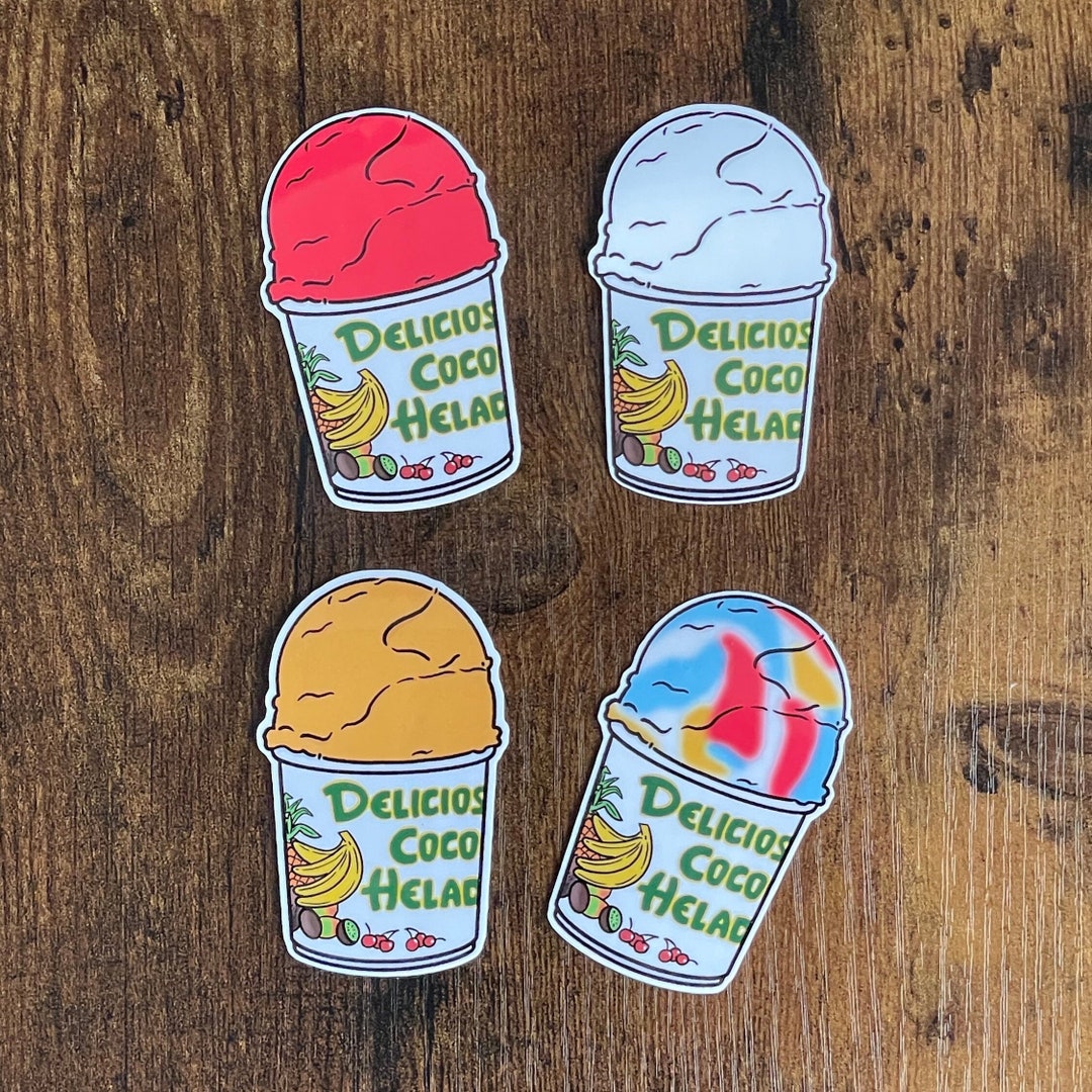 Coquito Sticker, Coco Helado Italian Ice Sticker - Etsy