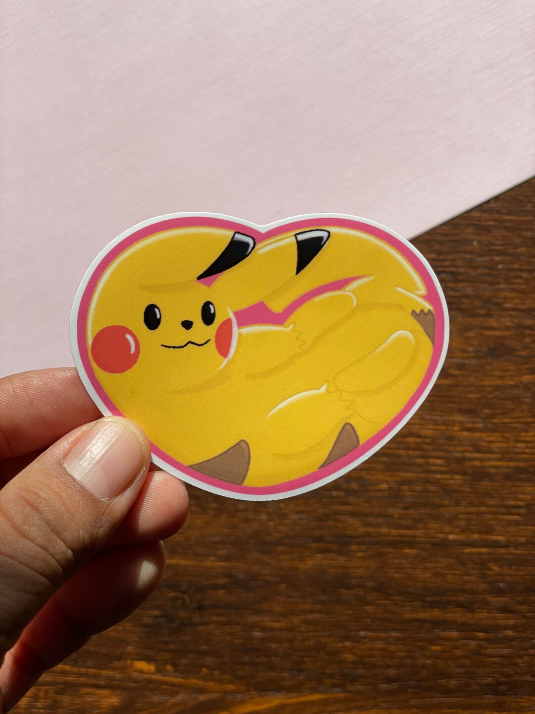 Pikachu Hearts You, Cute Pikachu Heart Sticker, Valentines Day Sticker ...