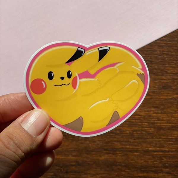 Pink Pikachu Sticker - Etsy