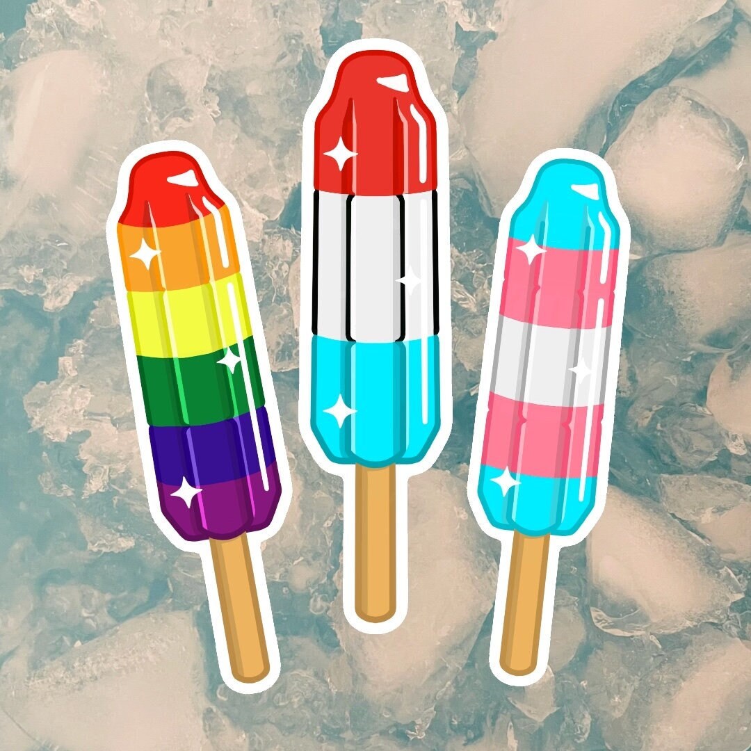 LGBTQIA+ Popsicle Pride Stickers, - Etsy