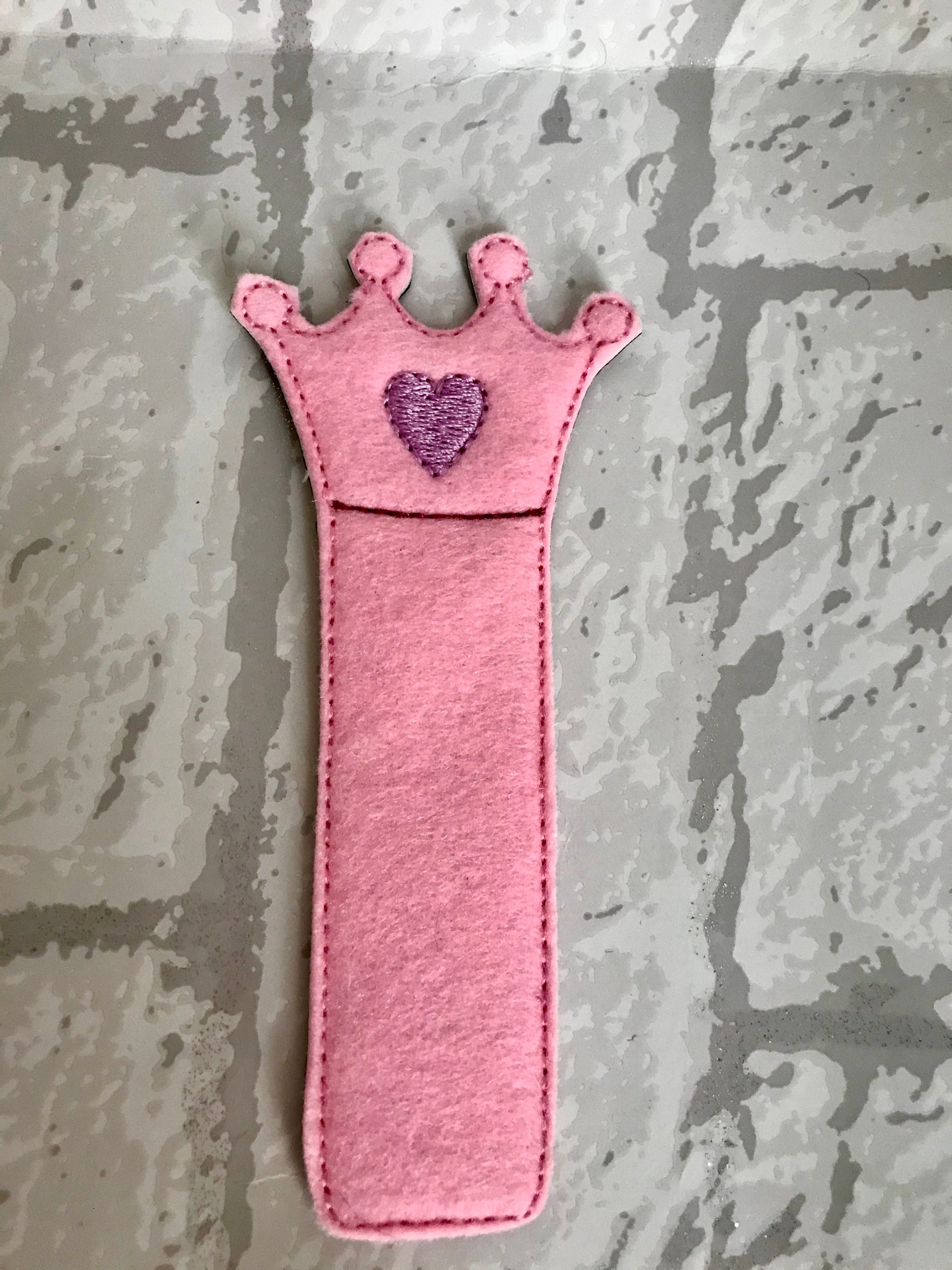 Felt Embroidered Crown Bookmark Can Be Personalised - Etsy