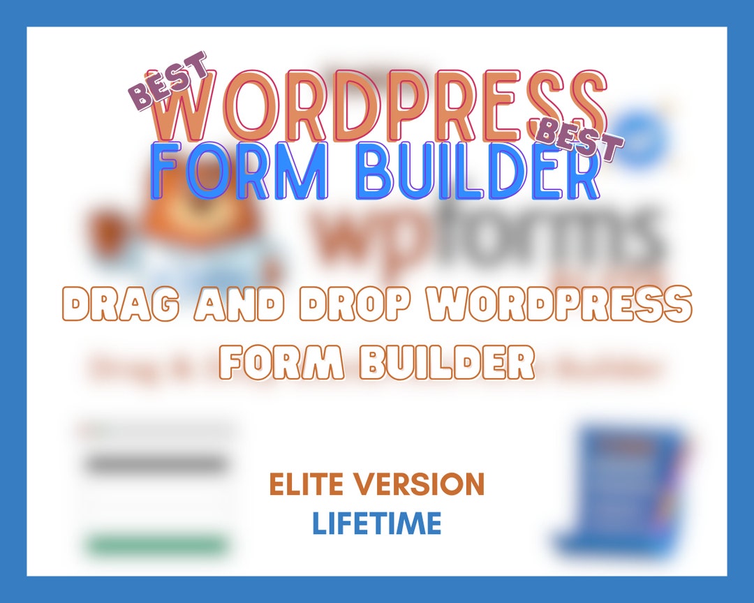 WORDPRESS Forms Elite Drag & Drop Wordpress Form Builder - Etsy
