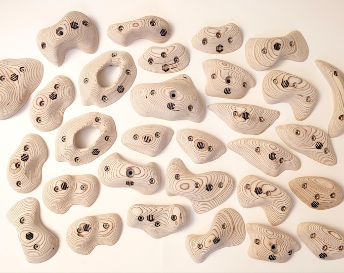 Wooden Climbing Holds Set (30 Holds) - Etsy