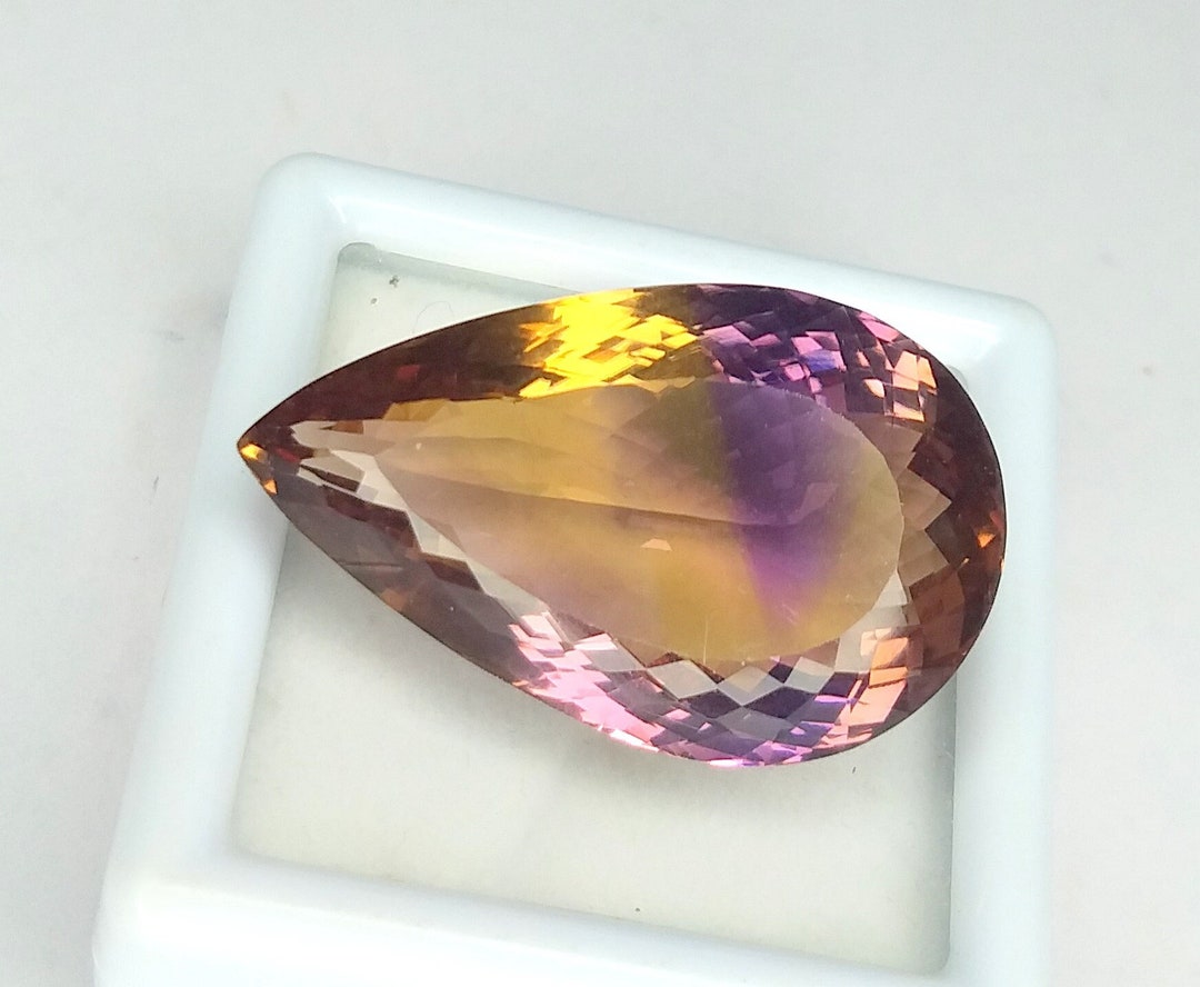 57 Carat Natural Ametrine Gemstone, Bio Color Ametrine Faceted, Purple ...
